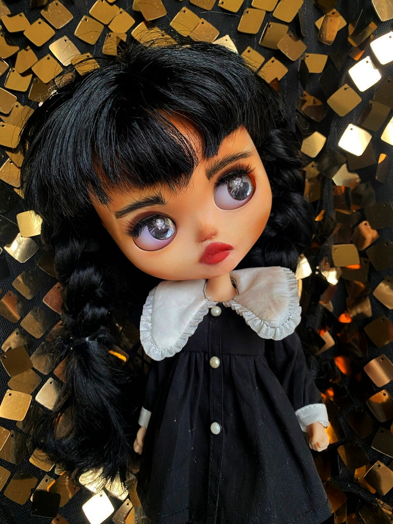 Blythe Castom Doll Wednesday Addams - Etsy