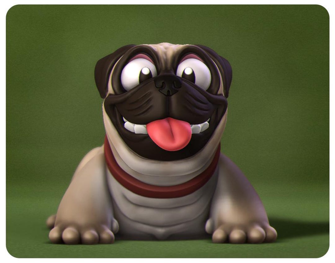 Happy Dogs Pug 3d Printing STL Files - Etsy