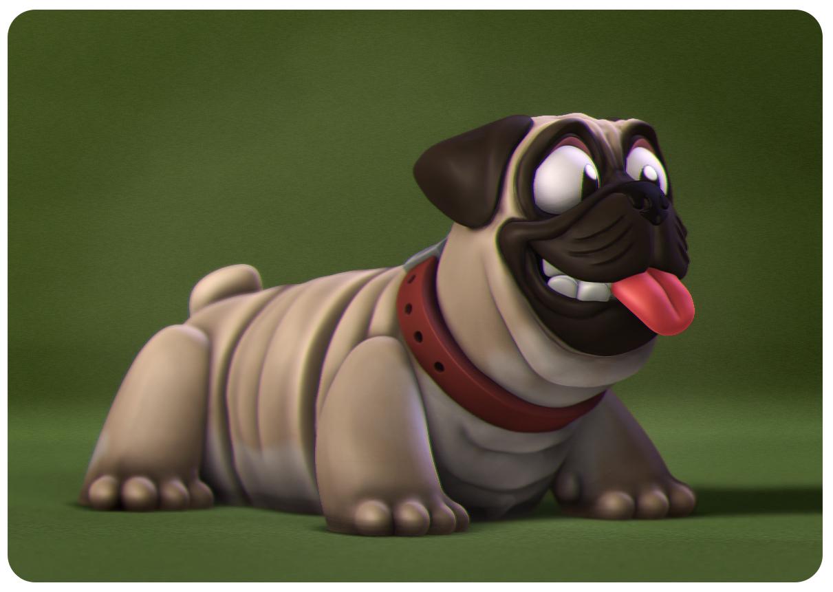 Happy Dogs Pug 3d Printing STL Files - Etsy
