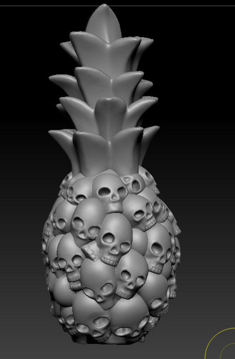 Pineapple Skull 3D Printing STL Files - Etsy
