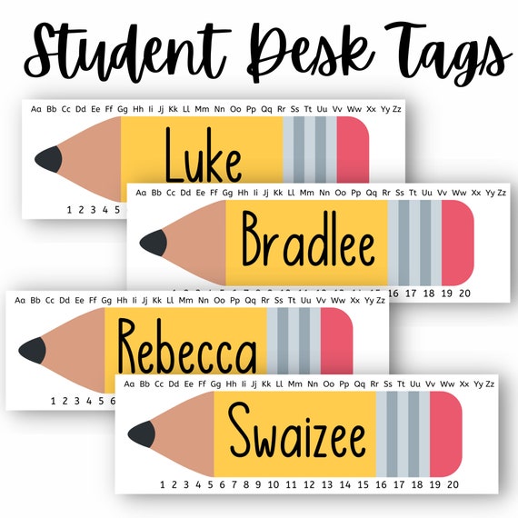 Pencil Student Label / Instant Download / Editable - Etsy