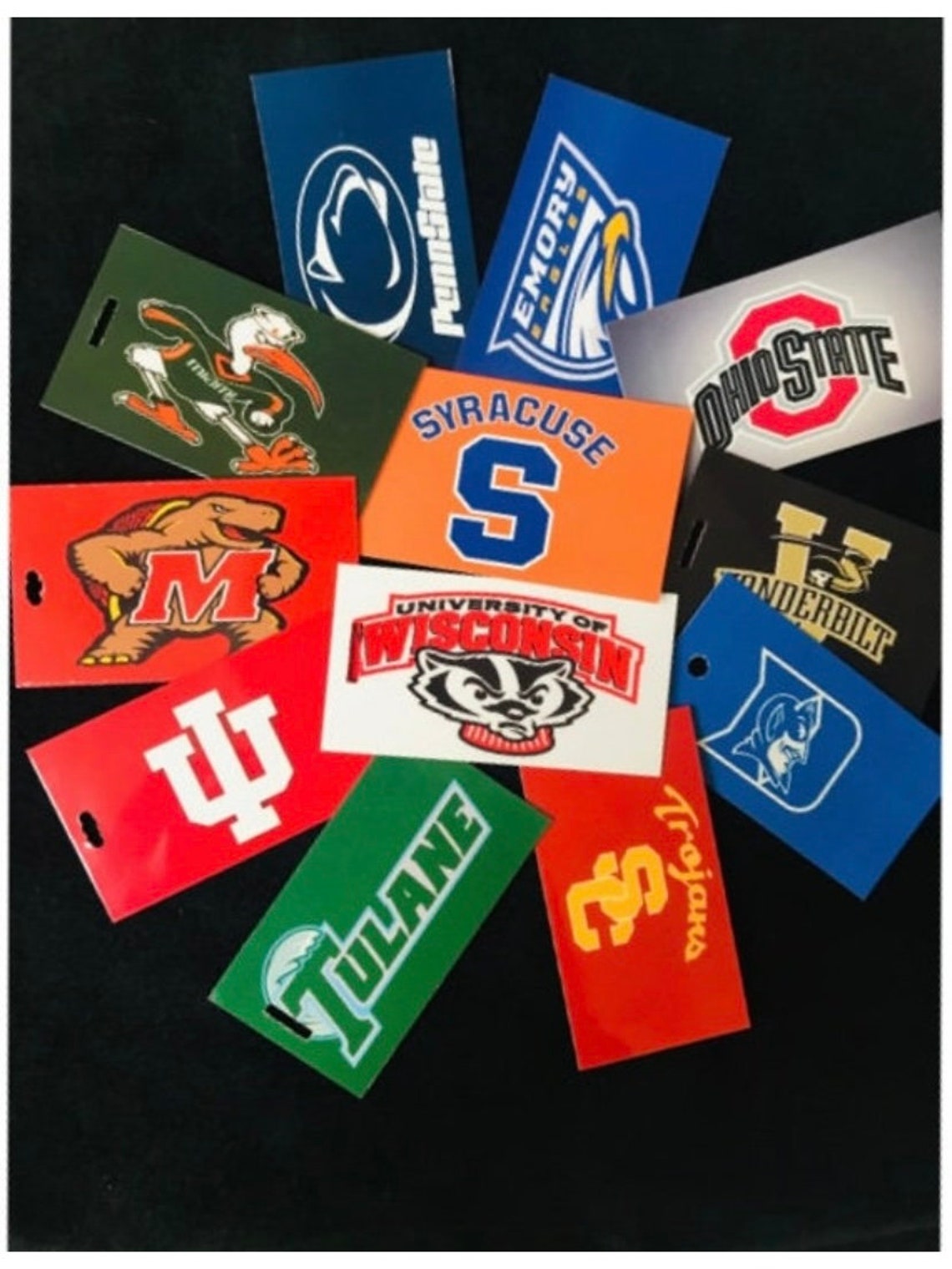 Laminated Personalized College Luggage Tags - Etsy