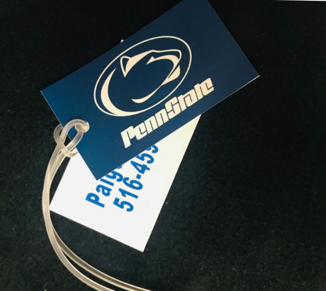 Laminated Personalized Luggage Tags, Penn State Luggage Tags, College ...