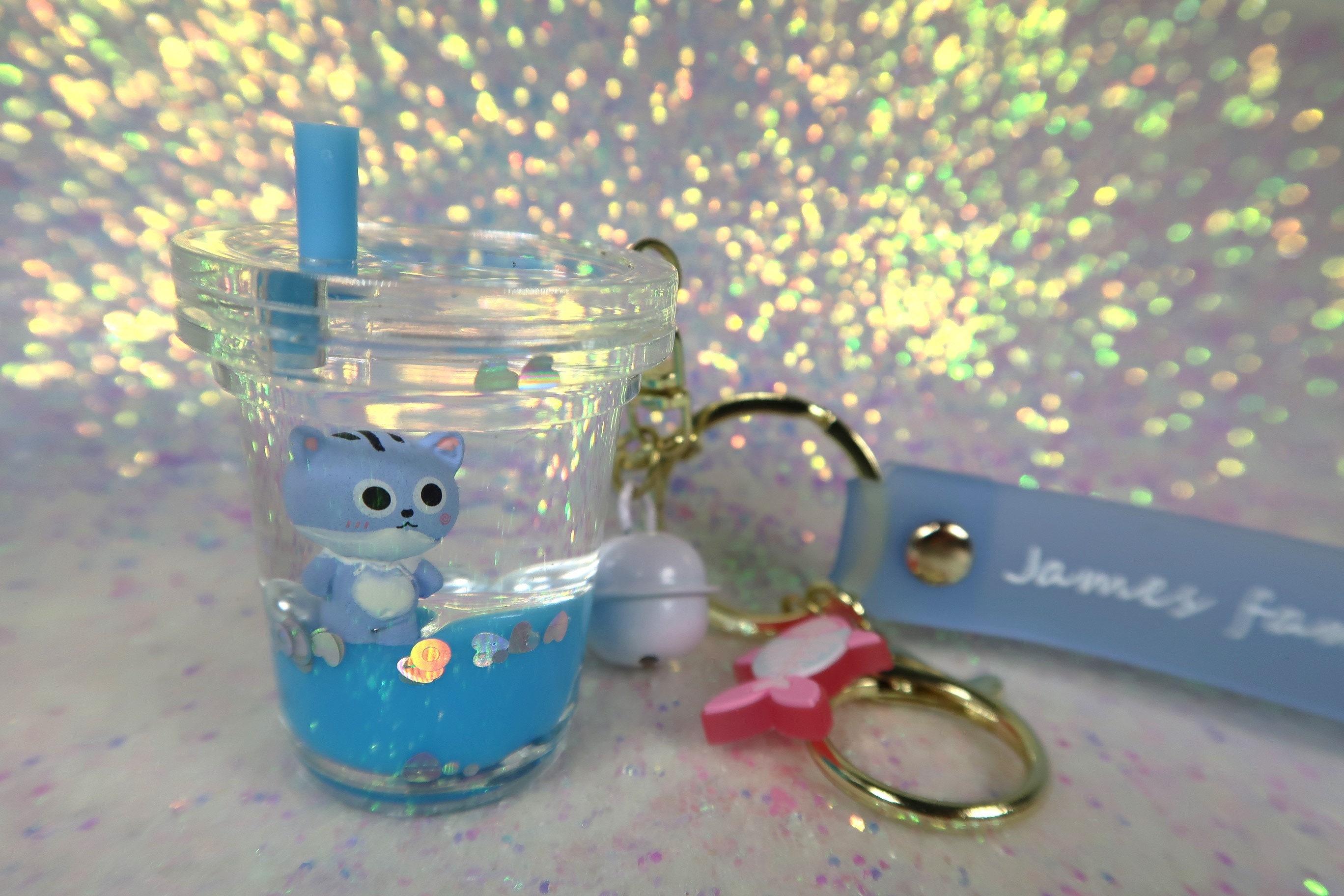 Kawaii Cute Animal Bunny Kitty Tiger Panda Liquid Keychain - Etsy