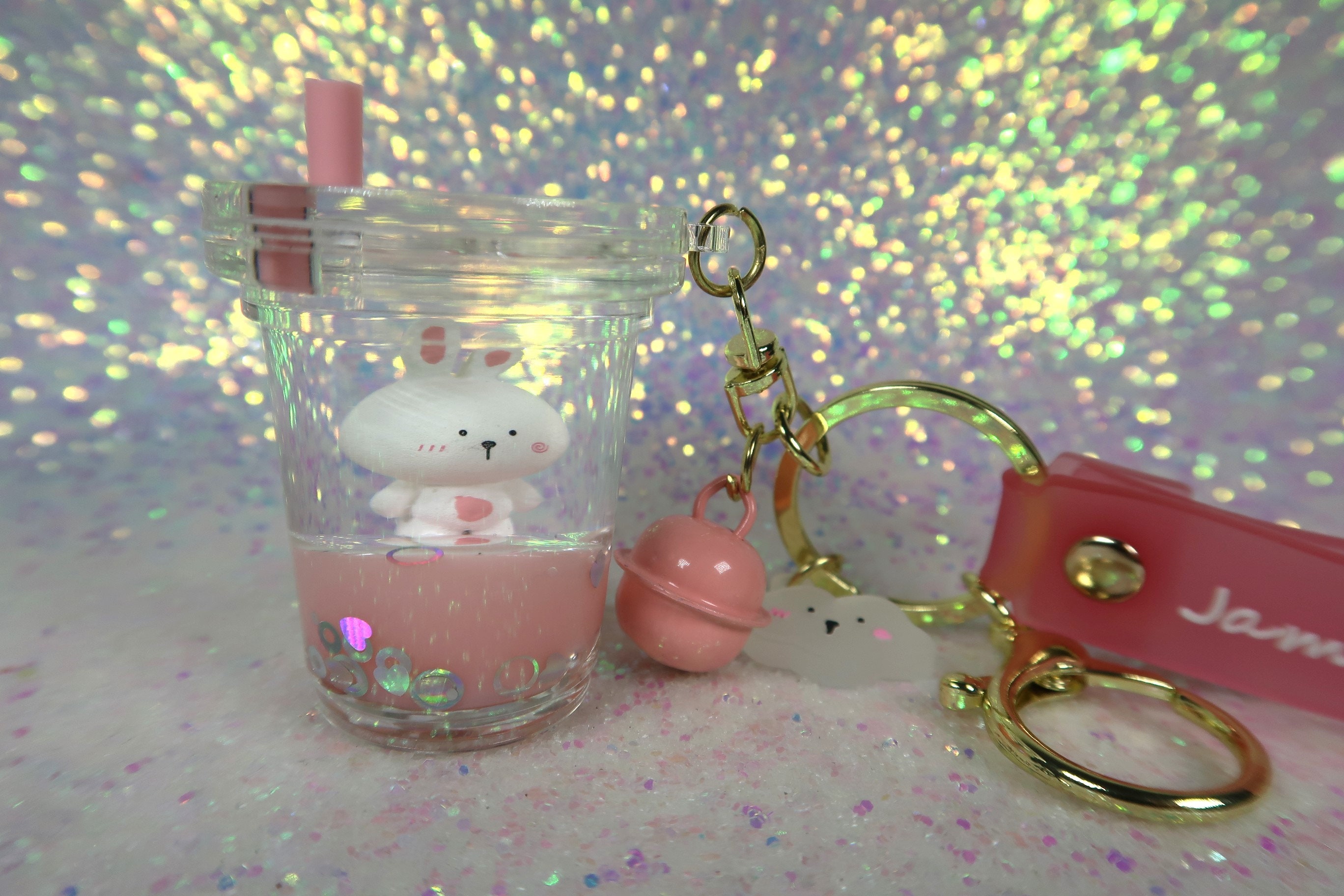 Kawaii Cute Animal Bunny Kitty Tiger Panda Liquid Keychain - Etsy