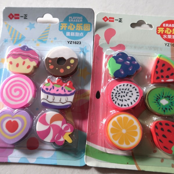 Kawaii Cute Erasers - Etsy