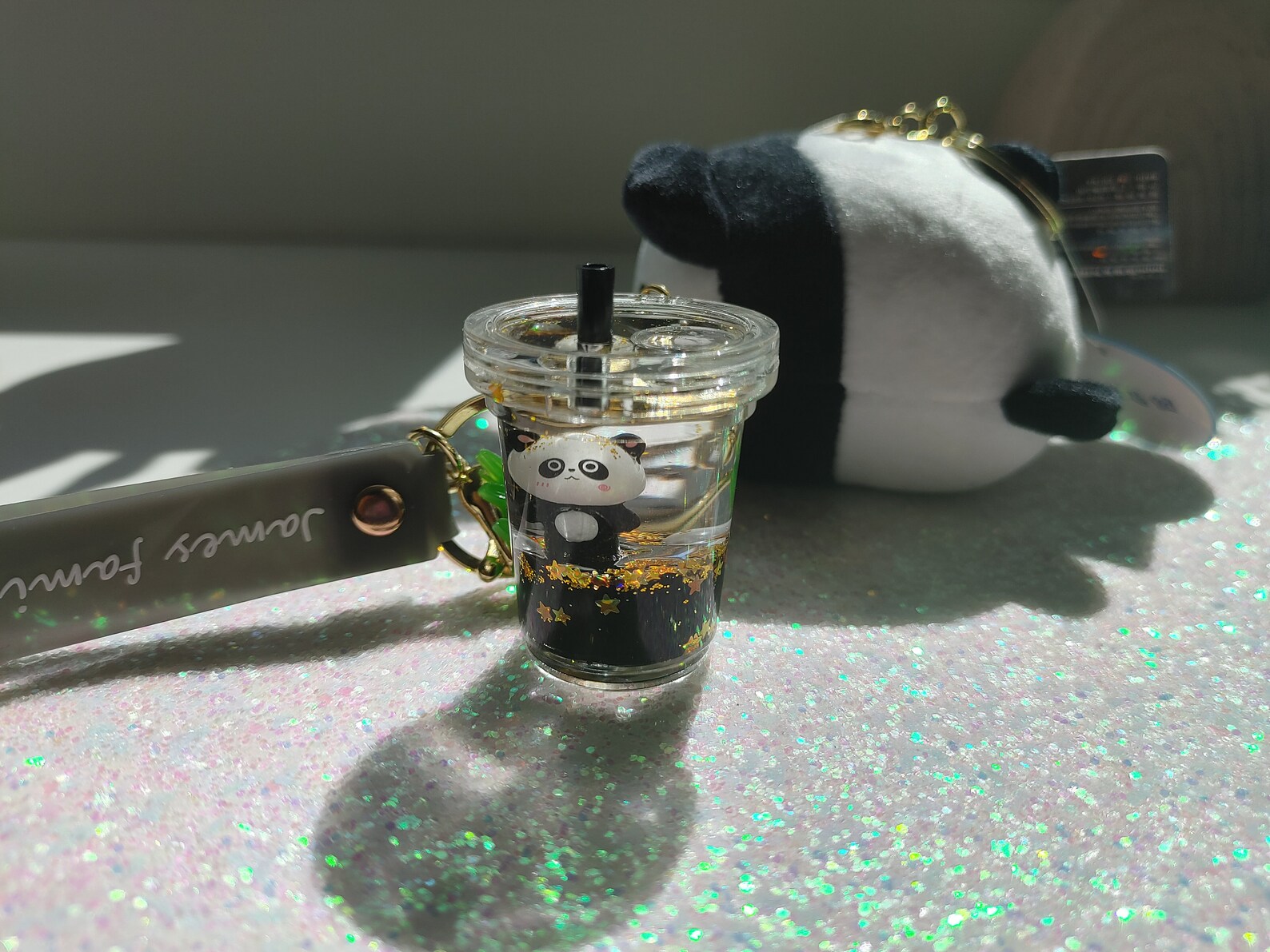 Kawaii Bundle, Cute Panda Liquid Keychainpanda Plushy,gifts for Panda ...