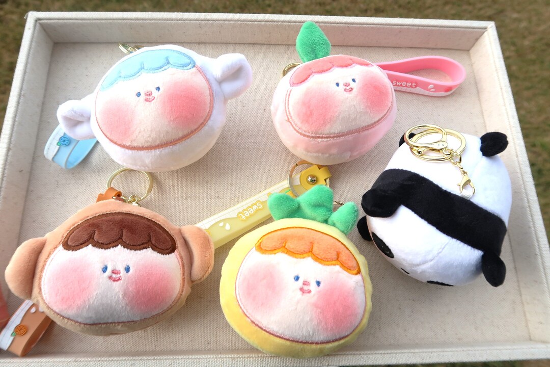 Kawaii Soft Keychain Plushie Cute Panda Plush Keychain Girls - Etsy