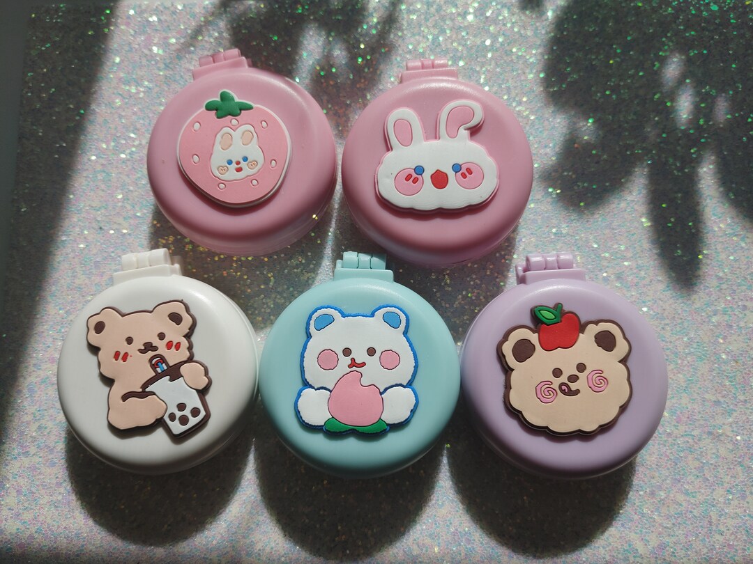 Kawaii Cute Comb With Mirror, Portable Hair Brush, Foldable Hair Comb ...
