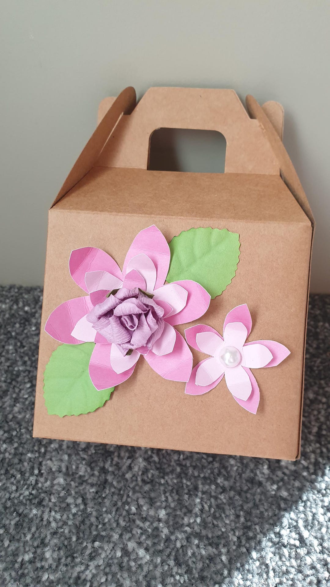 Layerd Floral Card Large Size Gift Box - Etsy