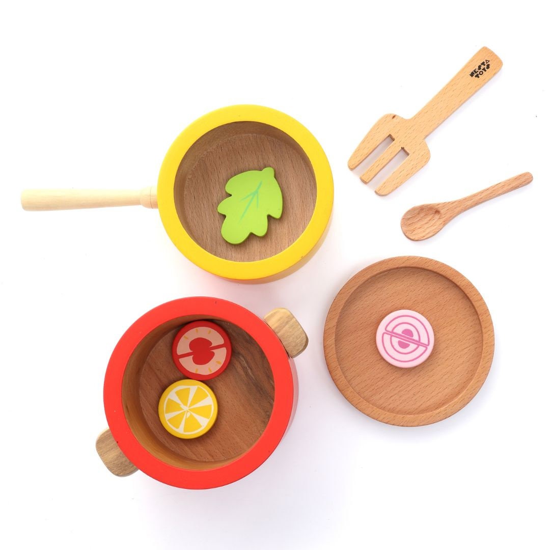 Kitchen Play Set Beech Wood Cooking Set 9 Pcs - Etsy