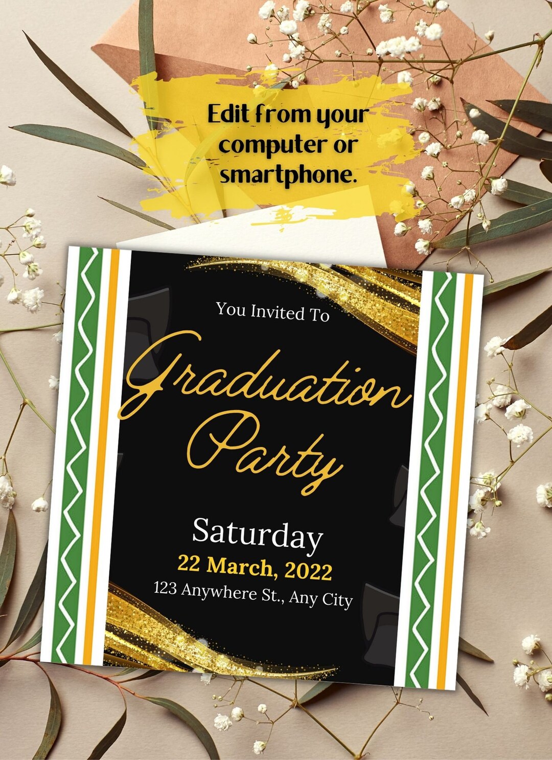 Graduation Announcement Evite, Electronic Graduation Party, Graduation ...