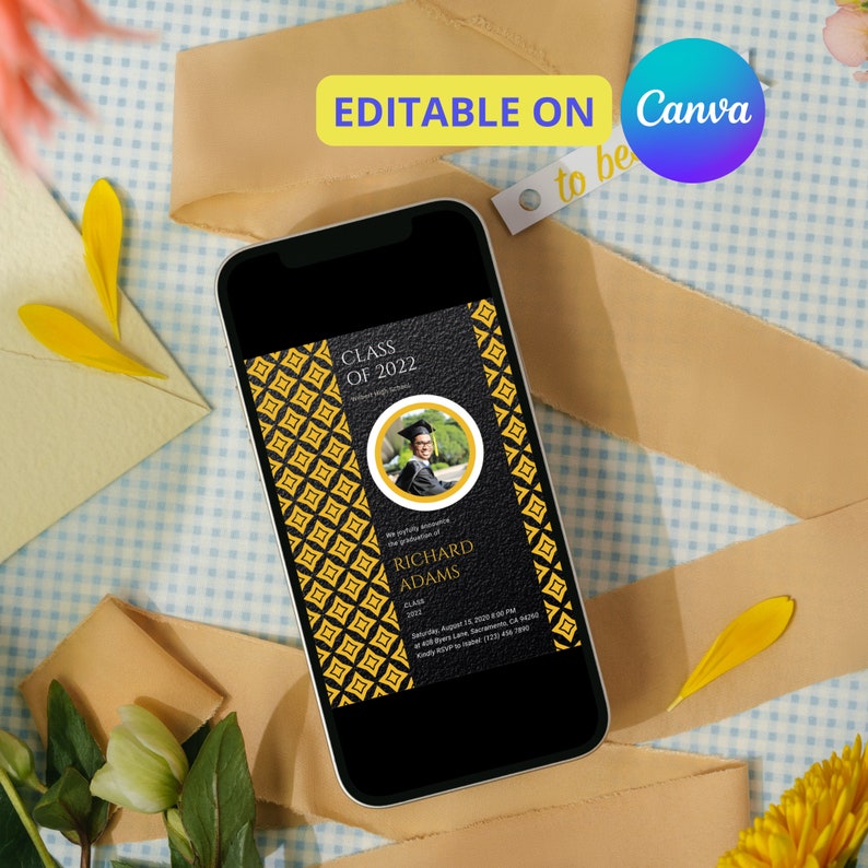 High School Graduation Invitation Man Graduation Invitation - Etsy