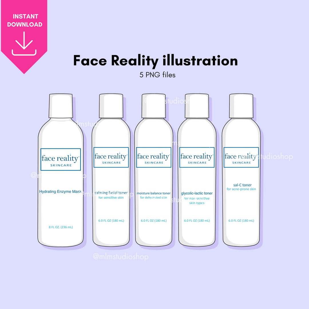 FACE REALITY Product Illustration Pack Cosmetics Bundle - Etsy
