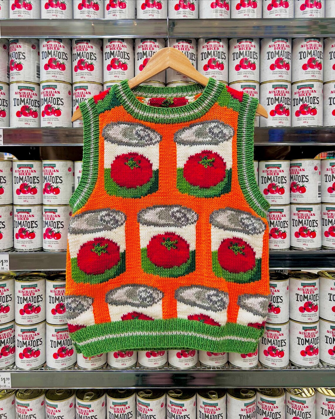 TOMATO CANS Sweater Vest Knitting Pattern - Etsy