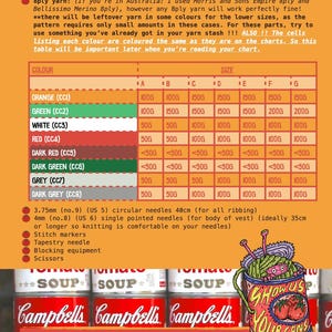 TOMATO CANS Sweater Vest Knitting Pattern - Etsy