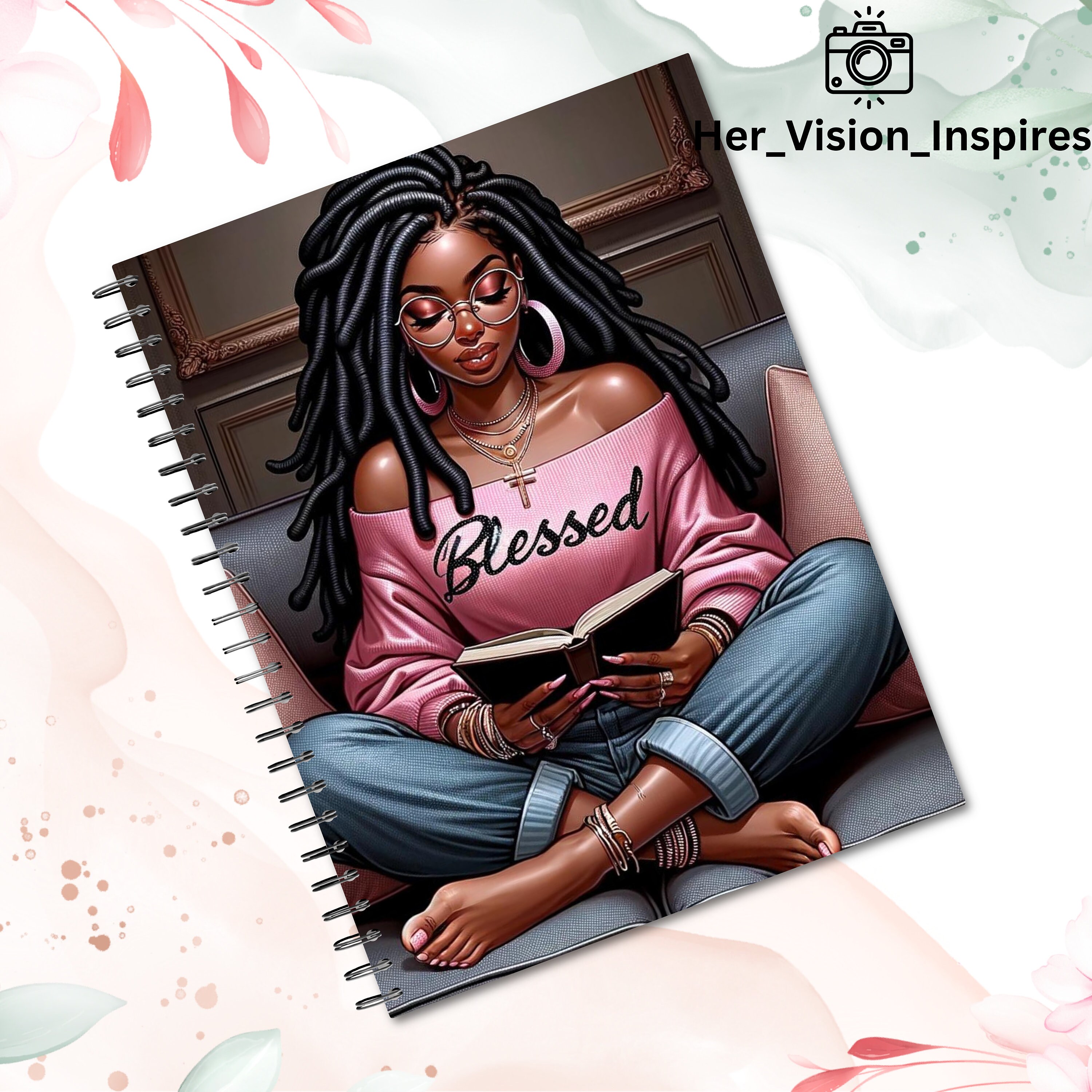 Blessed Printable Planner Cover, Christian Journal Notebook Cover ...