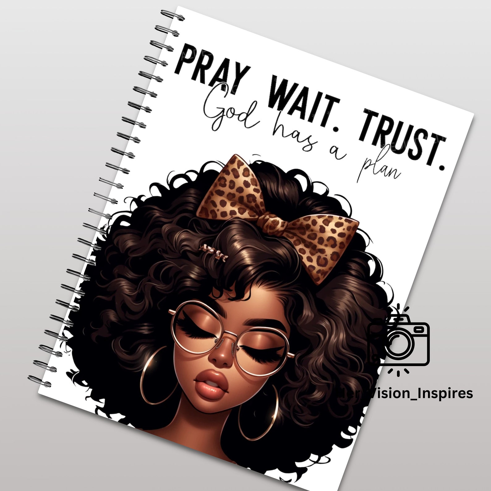Pray Wait Trust Printable Planner Cover, Christian Journal Notebook ...