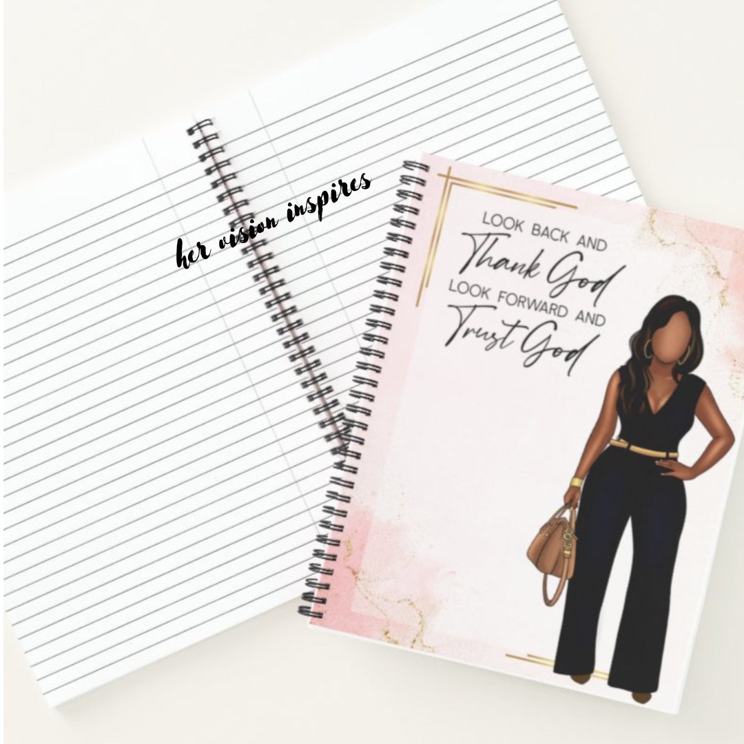 Custom Spiral Notebook, Personalized Notebook, Fashion Girl Notebook ...