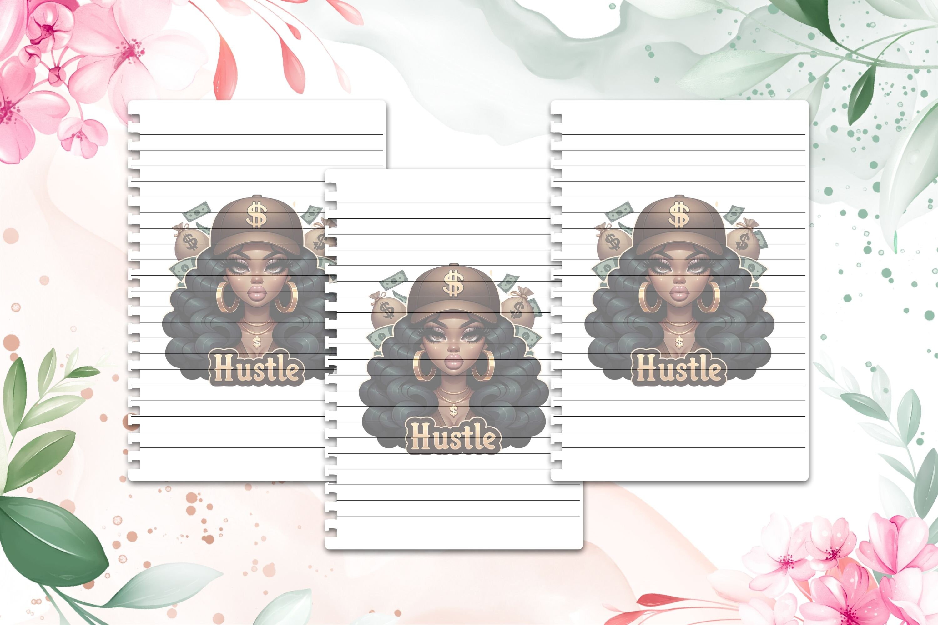 Printable Planner Cover, Notebook Cover, Inserts Included, Black Woman ...
