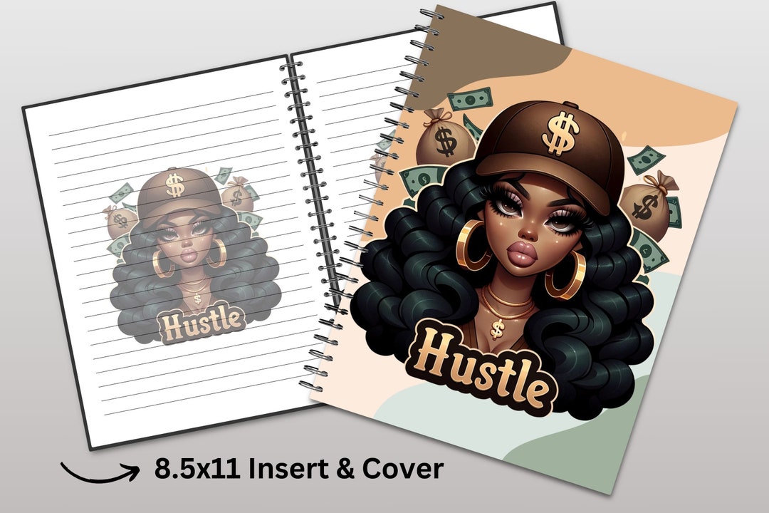 Printable Planner Cover, Notebook Cover, Inserts Included, Black Woman ...