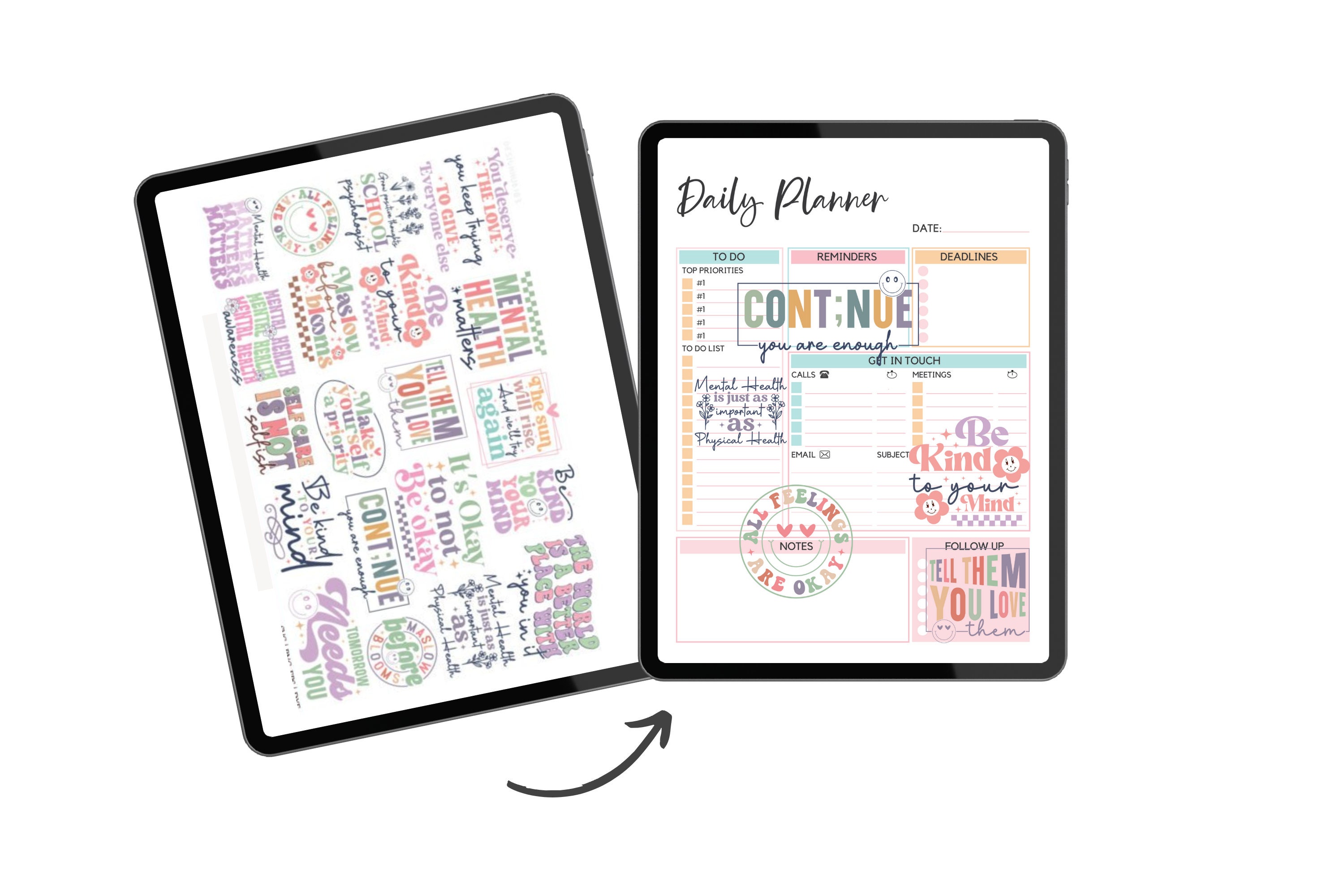 Goodnotes Stickers, Positive Affirmations, Digital Planner Stickers ...