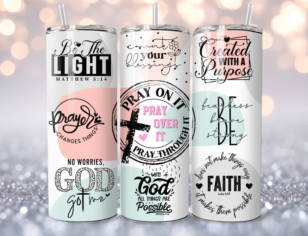 Bible Verse Wrap for 20oz Skinny Tumbler Design, Bible Verse, Tumbler ...