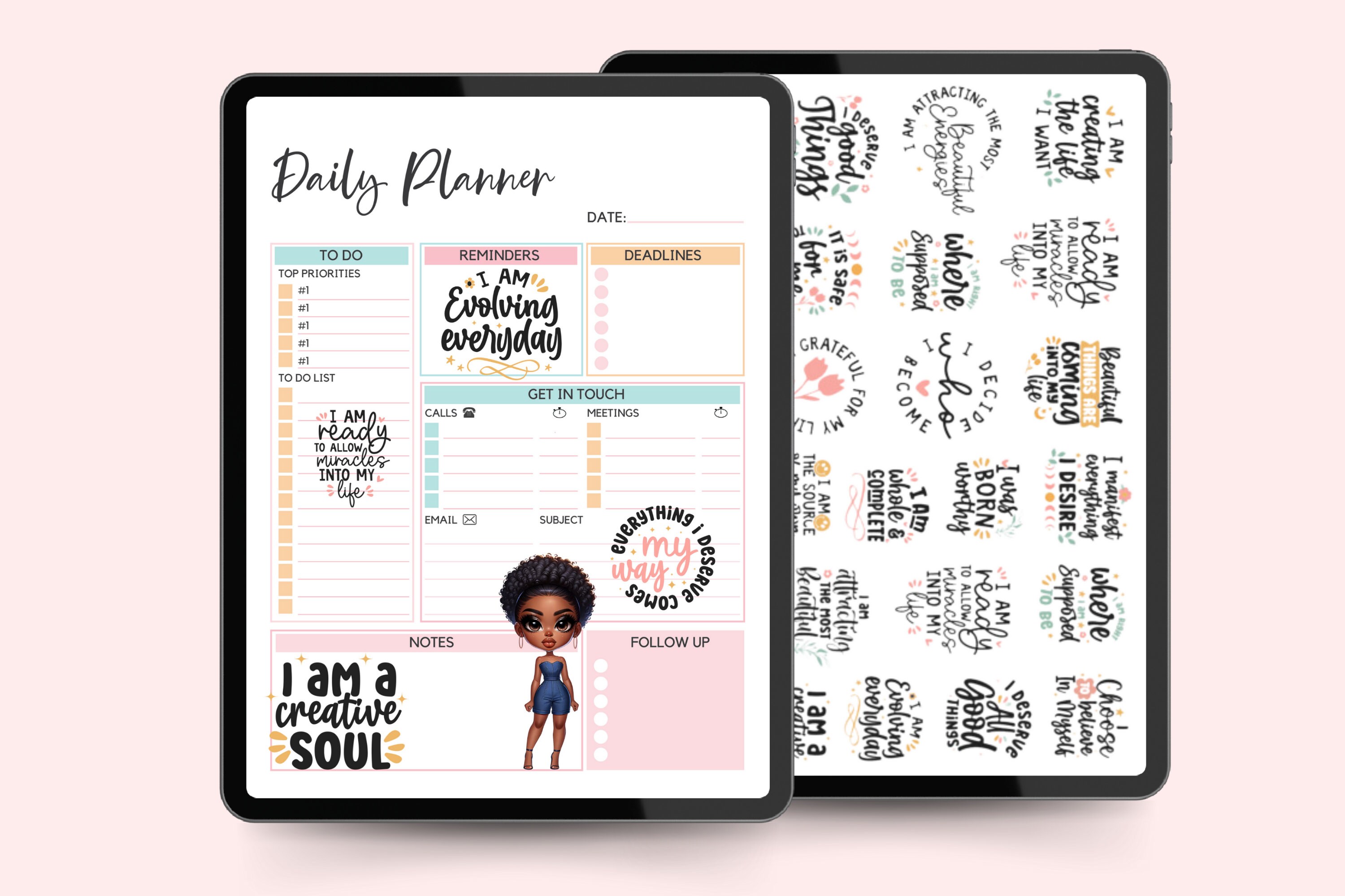 Goodnotes Stickers, Positive Affirmations, Digital Planner Stickers ...