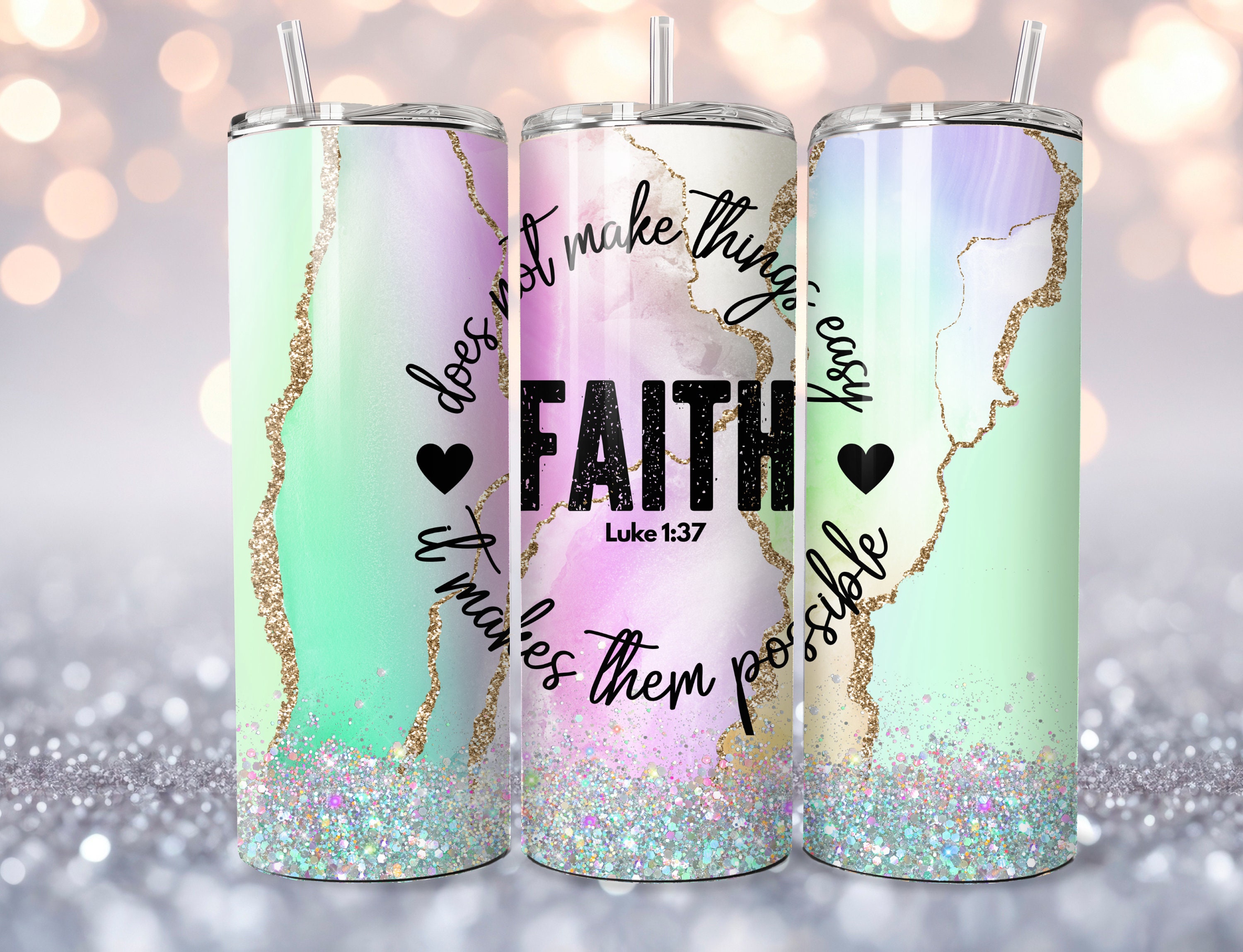 Christian Tumbler Wrap Faith Does Not Make Things Easier It Makes Them ...