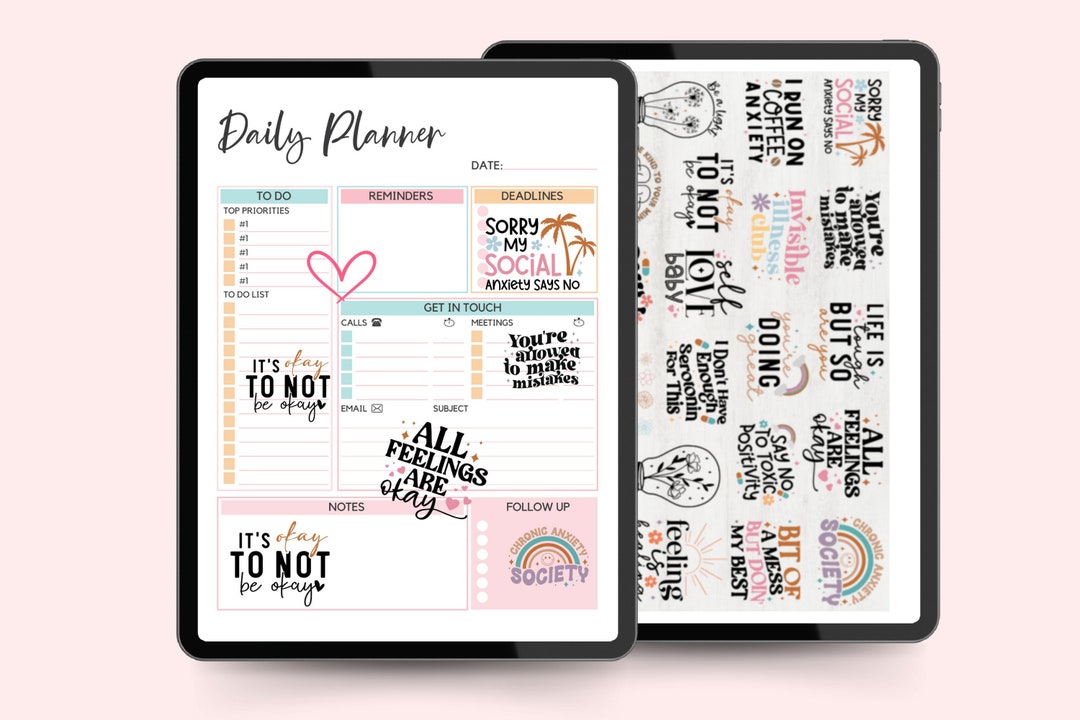 Goodnotes Stickers, Positive Affirmations, Digital Planner Stickers ...