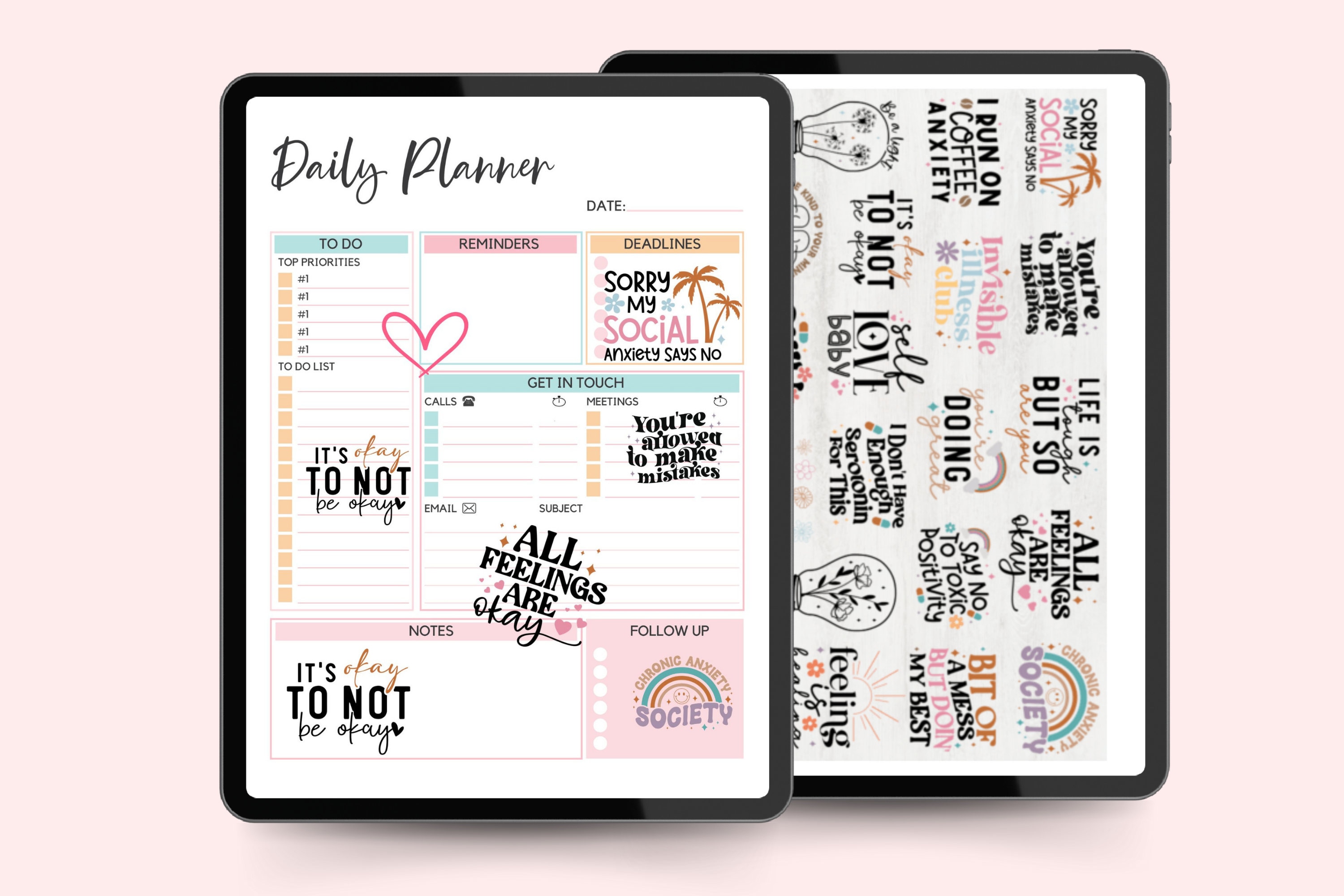 Goodnotes Stickers, Positive Affirmations, Digital Planner Stickers ...