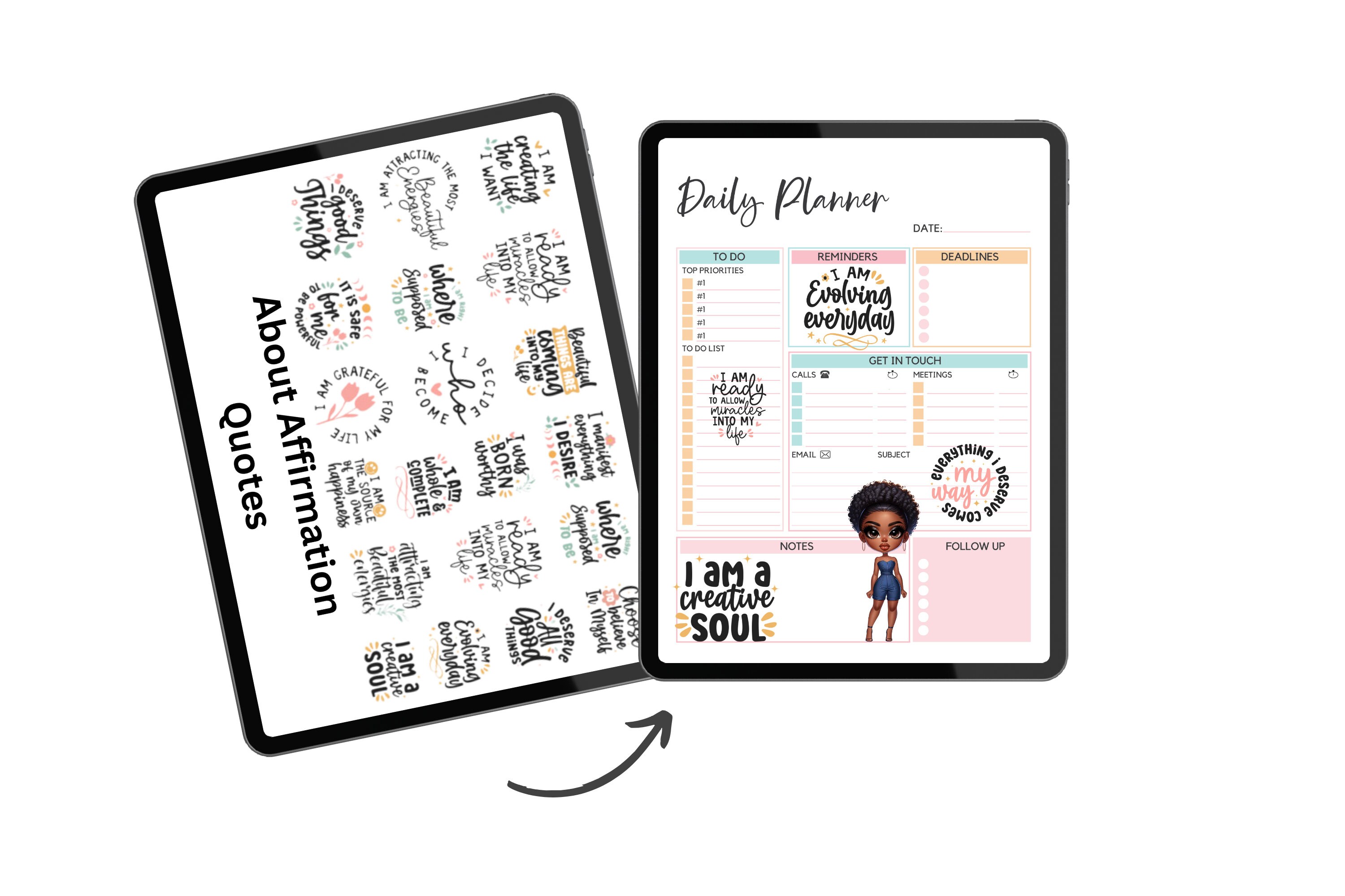 Goodnotes Stickers, Positive Affirmations, Digital Planner Stickers ...