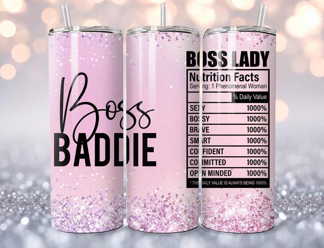 Boss Lady Nutrition Facts Tumbler Wrap, Png, Sublimation - Etsy