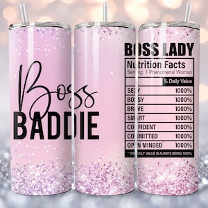 Boss Lady Nutrition Facts Tumbler Wrap, Png, Sublimation - Etsy