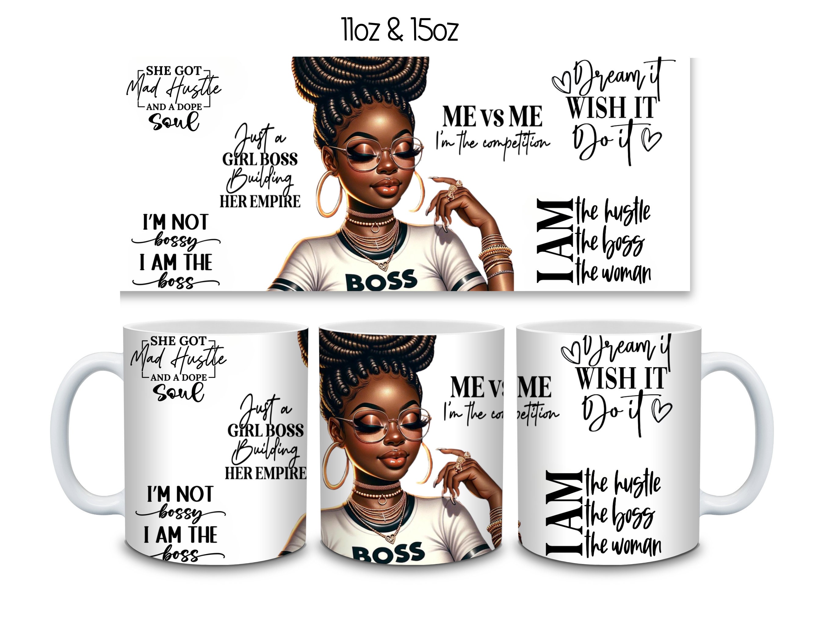 Black Queen Affirmation 15oz Mug Sublimation Design - Religious Jesus ...