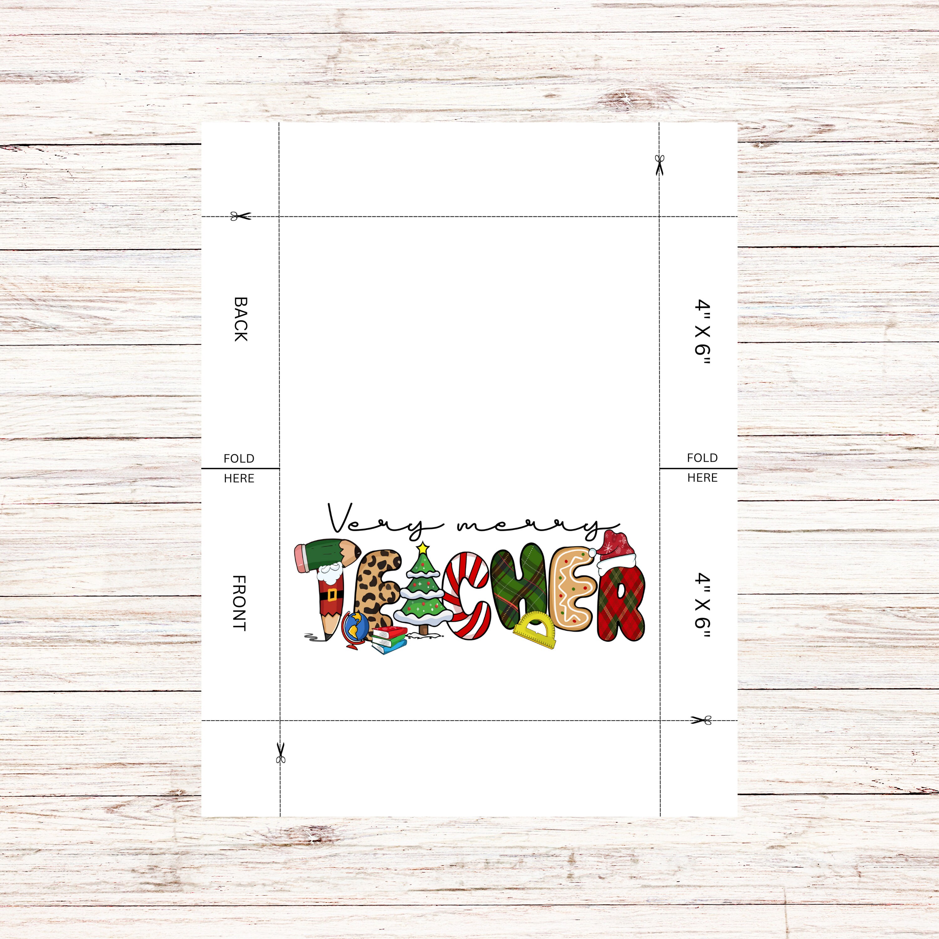 Teacher Christmas Thank You, Teacher Appreciation Christmas Card ...