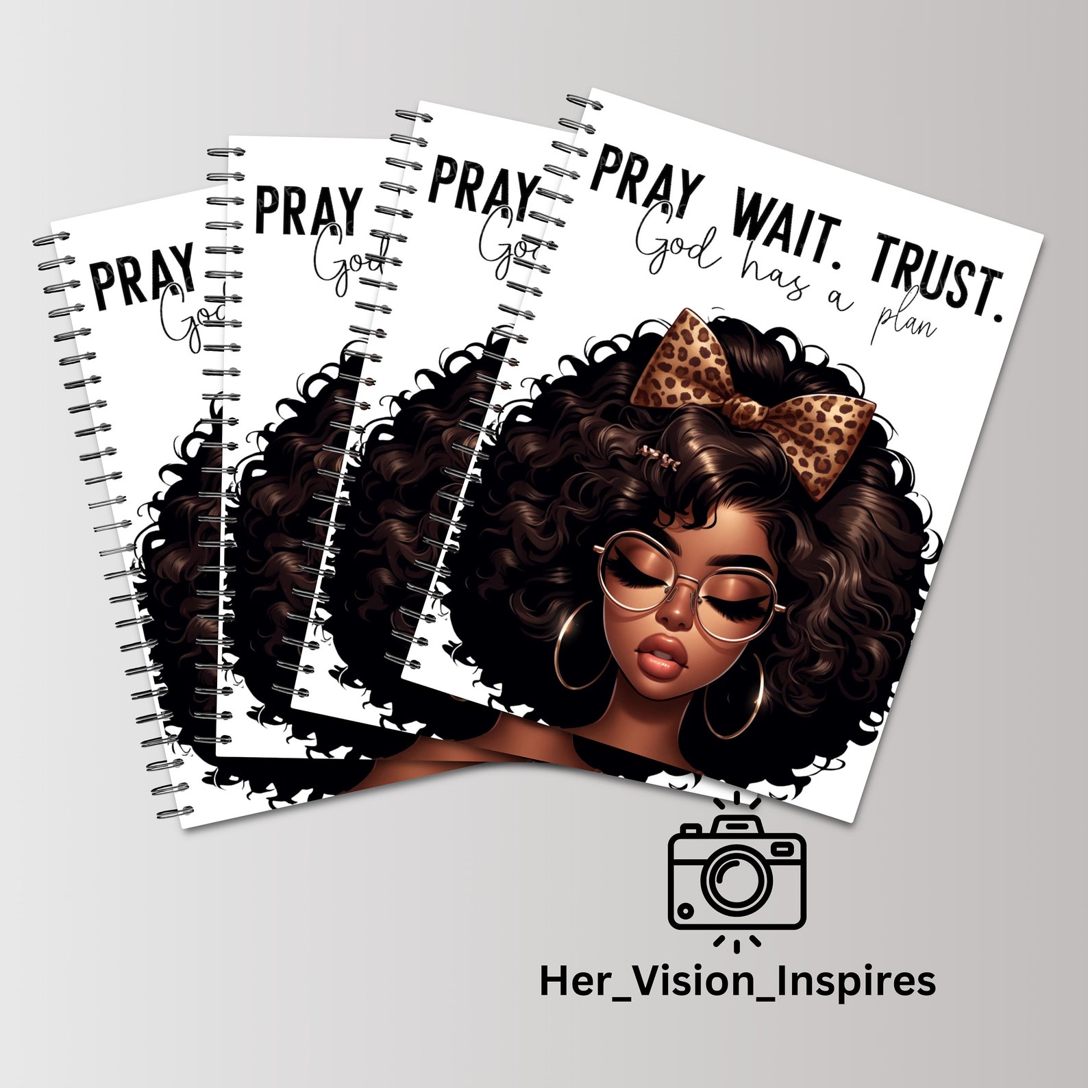 Pray Wait Trust Printable Planner Cover, Christian Journal Notebook ...