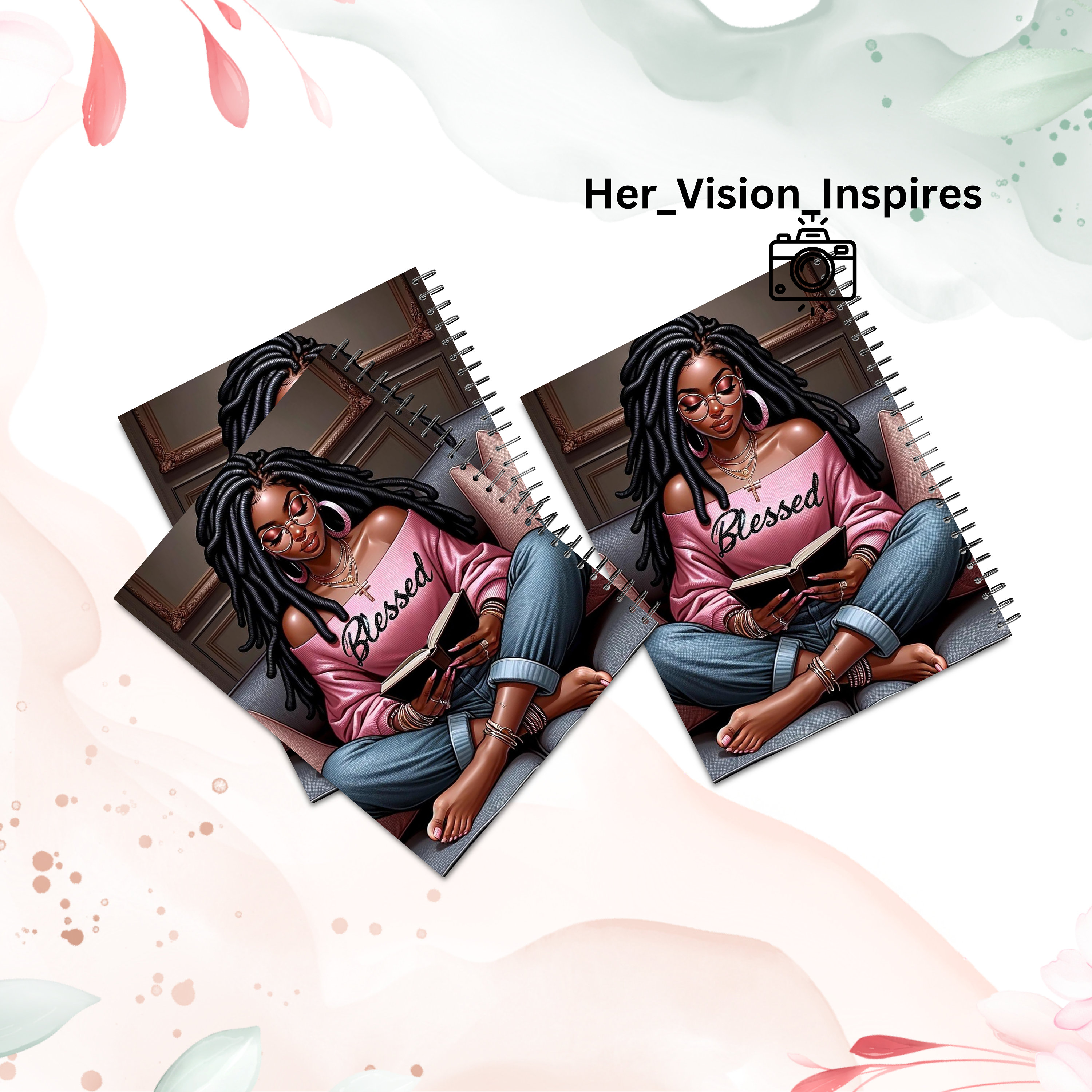 Blessed Printable Planner Cover, Christian Journal Notebook Cover ...