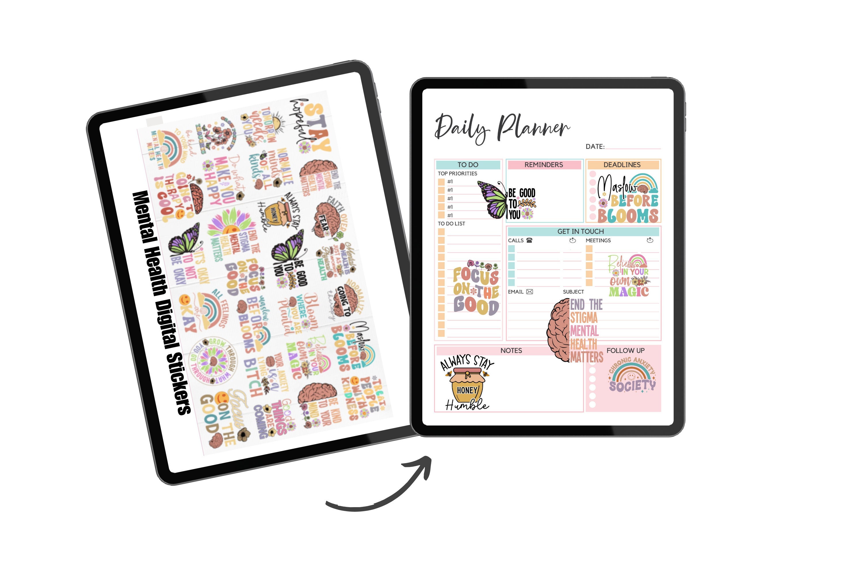 Goodnotes Stickers, Positive Affirmations, Digital Planner Stickers ...