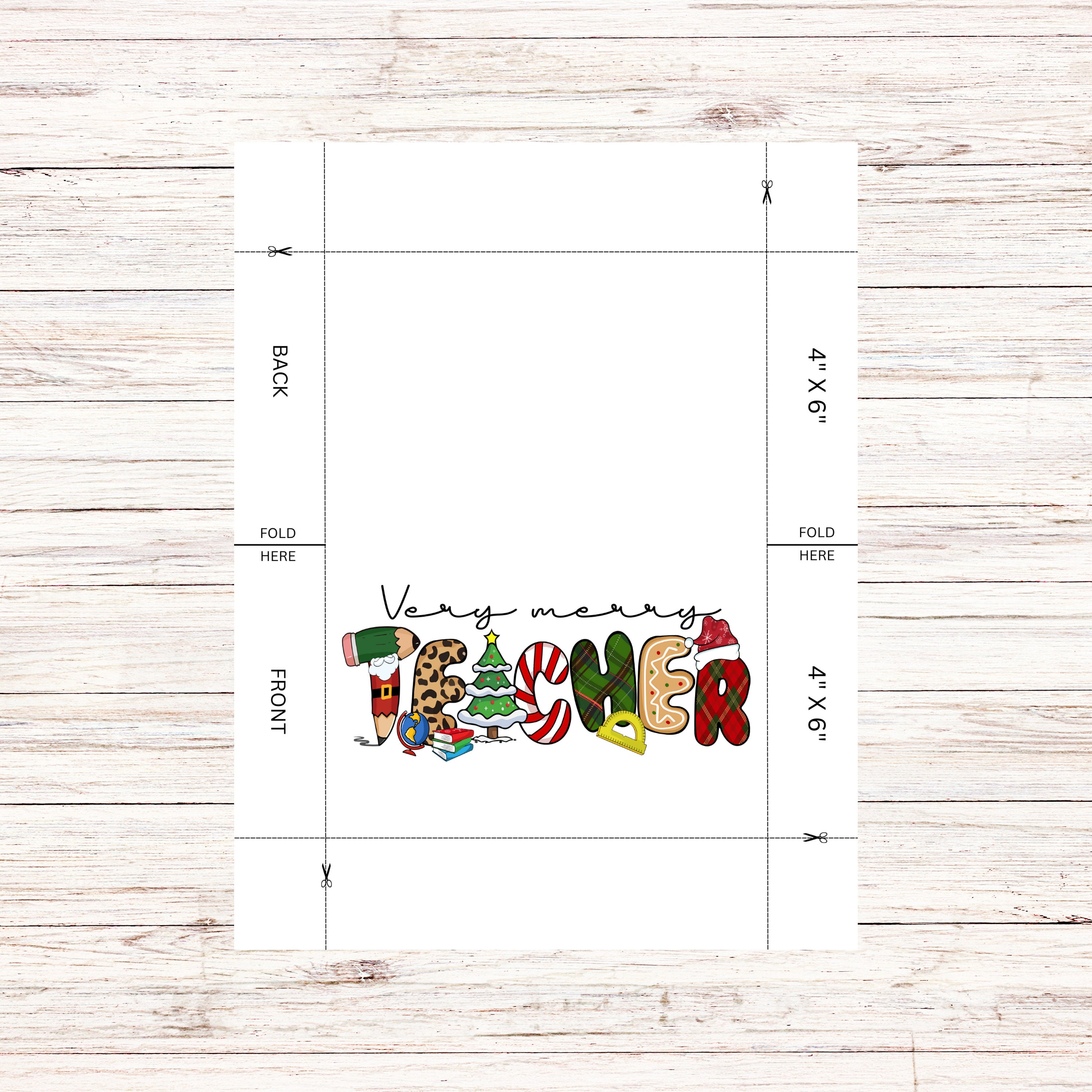 Teacher Christmas Thank You, Teacher Appreciation Christmas Card ...