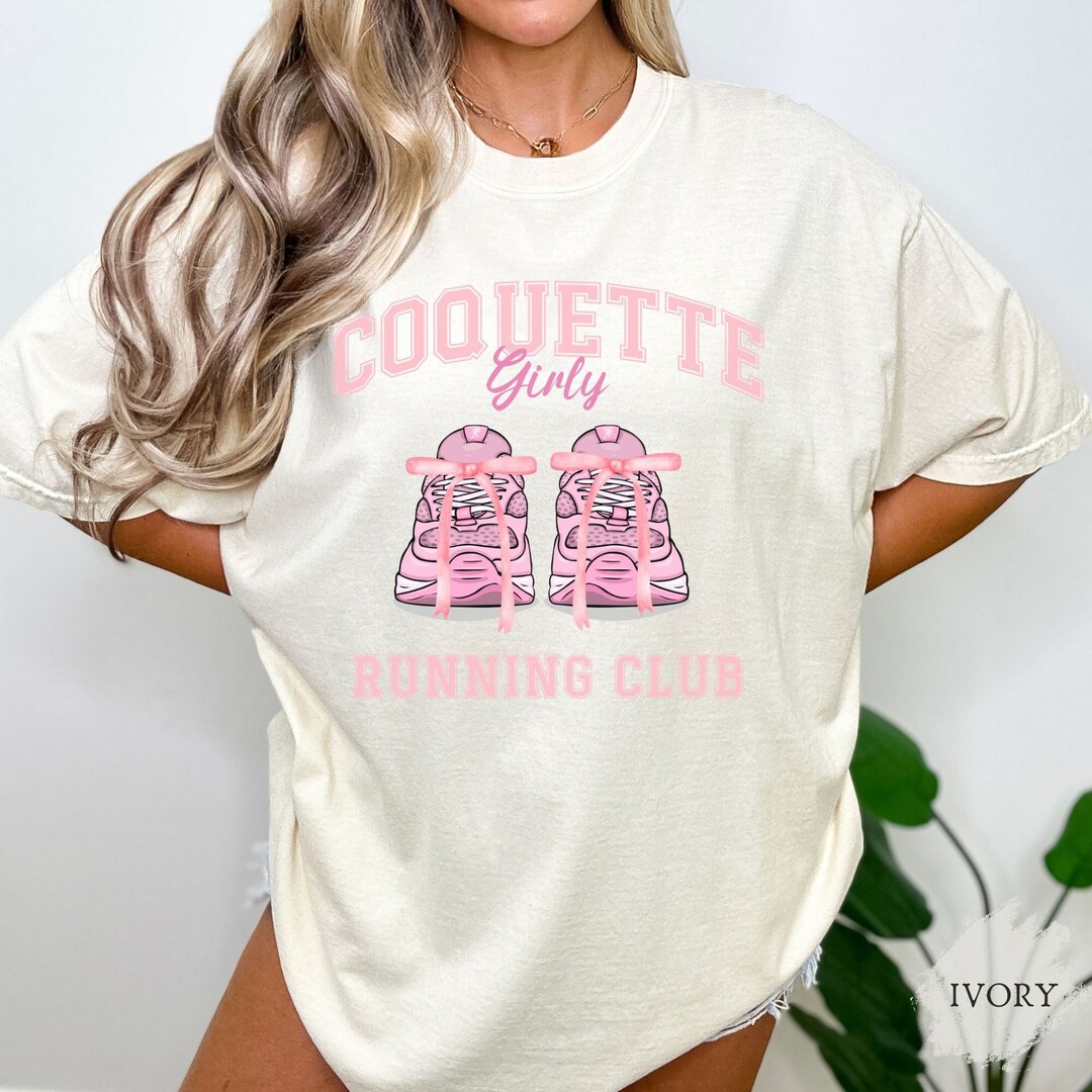 Coquette Aesthetic Running Shirt, Coquette Soft Girl Bow T-shirt ...