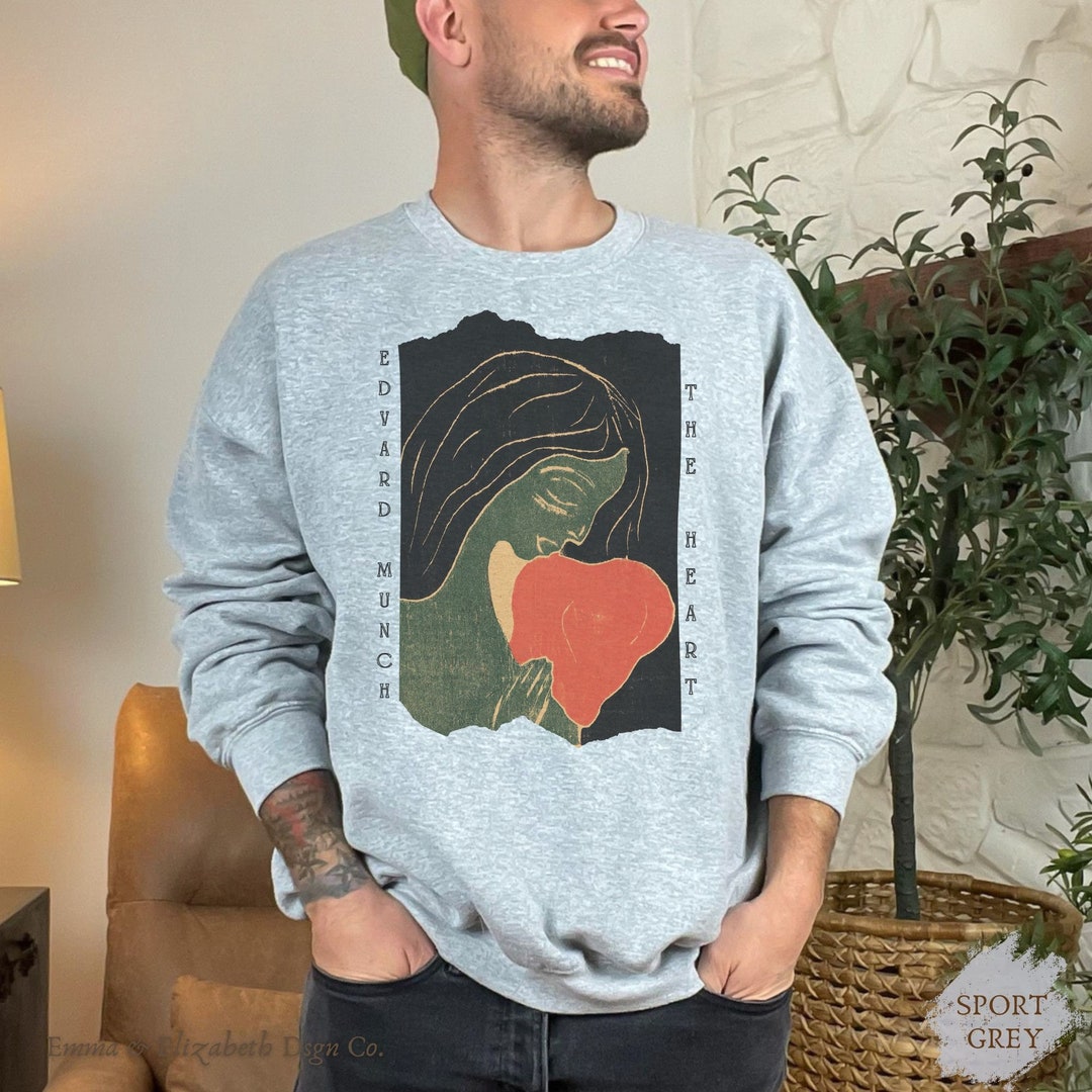 Edvard Munch Shirt the Heart, Classical Art Sweatshirt, Dark Academia ...