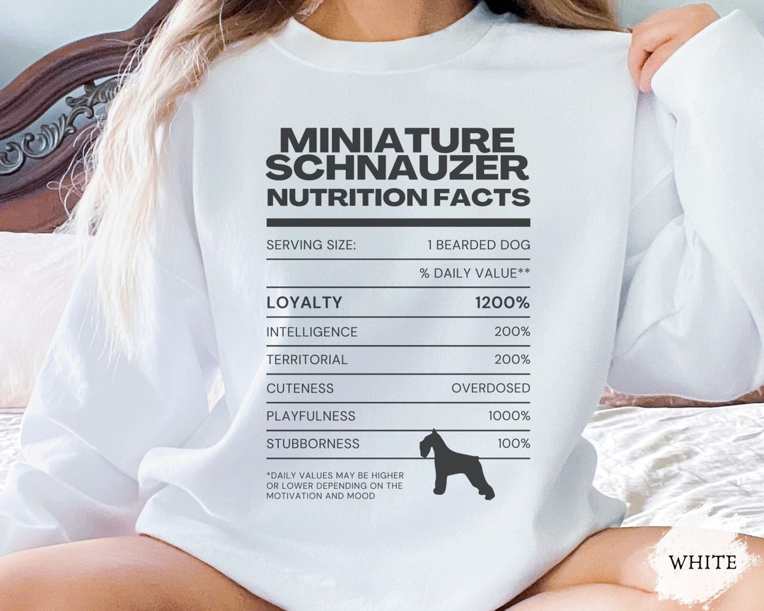Miniature Schnauzer Sweatshirt, Gift for Schnauzer Mom Dad, Funny ...