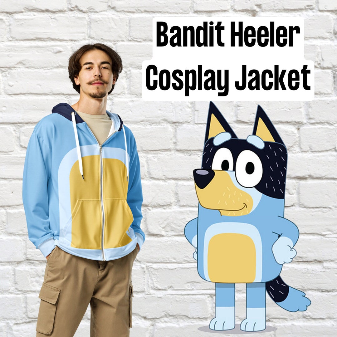 Bandit Heeler Jacket Blue Dog Costume Blue Dog Dad Jacket Adult Bluey ...