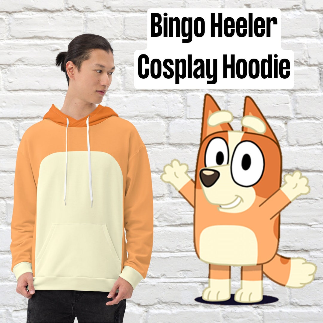 Bingo Heeler Hoodie Bluey Cosplay Blue Dog Hoodie Adult Bluey Hoodie ...