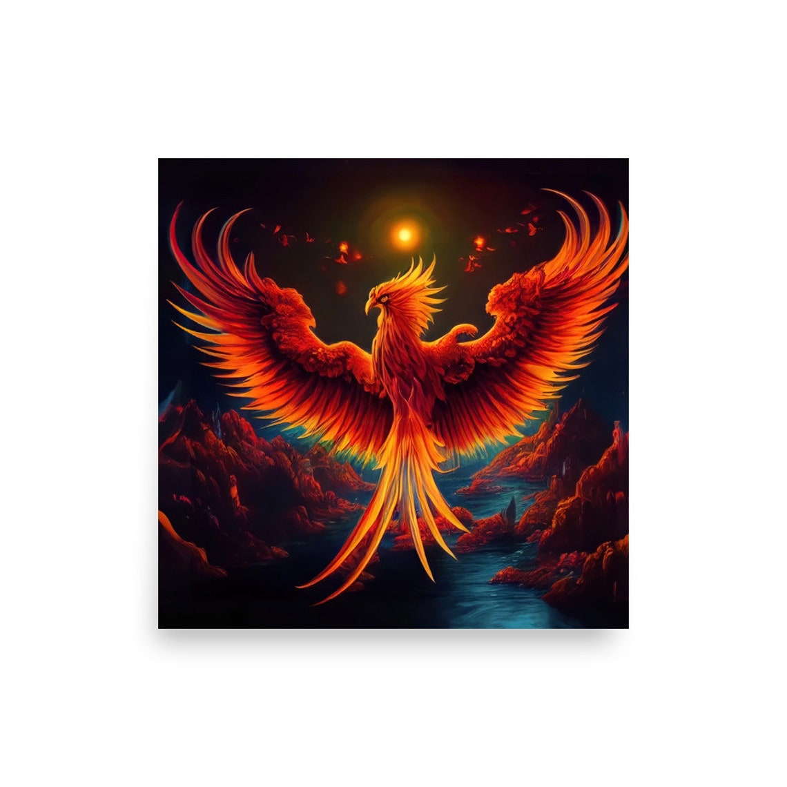 The Phoenix the Phoenix Poster Phoenix Print Phoenix - Etsy