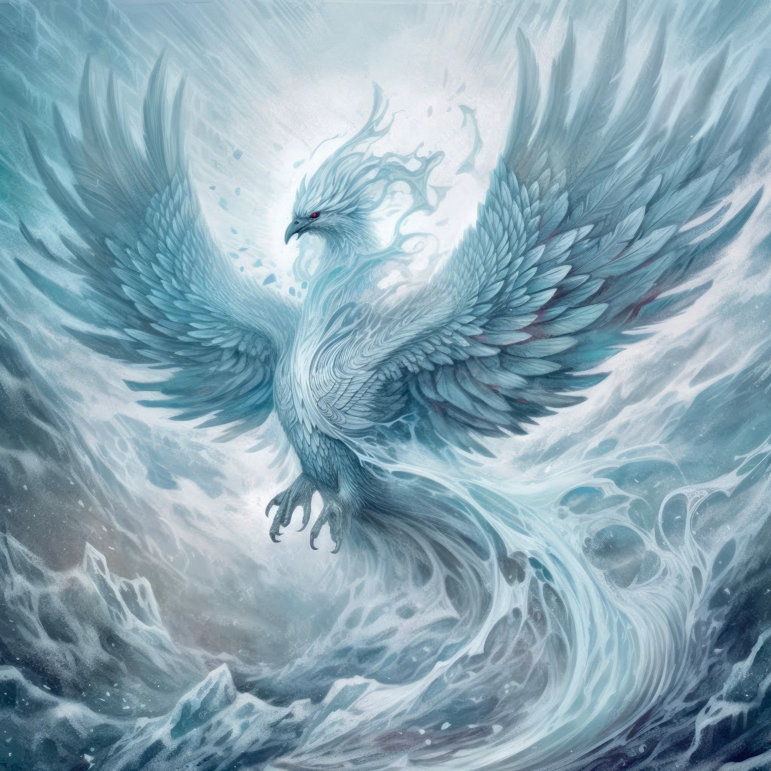 Ice Mountain Phoenix Download, Printable Art, Instant Downloadable ...