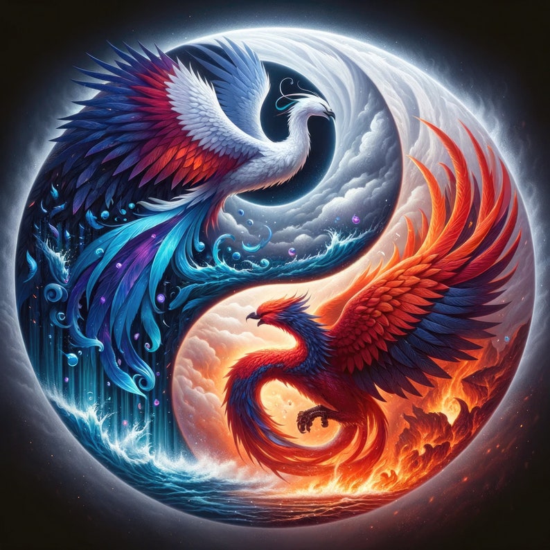 Phoenix Yin and Yangs High Resolution Digital Download - Etsy