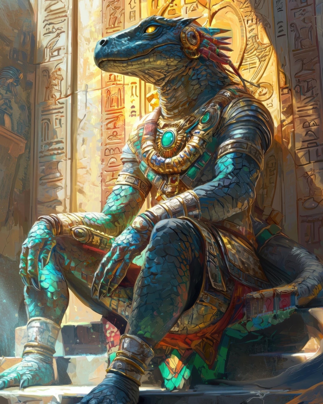 Sobek - Egyptian Mythology Digital Art Download, Mythology Fantasy Art ...