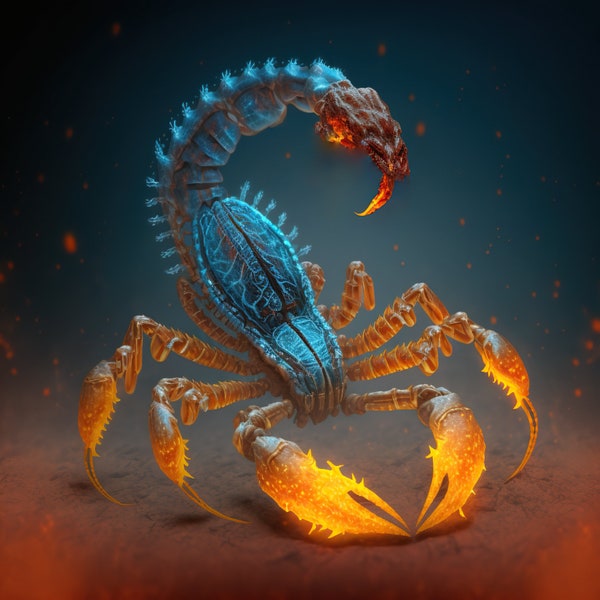 Scorpio Art - Etsy